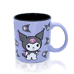 Toynk Sanrio Hello kitty and friends Kuromi Purple Ceramic Mug | Holds 20 Ounces