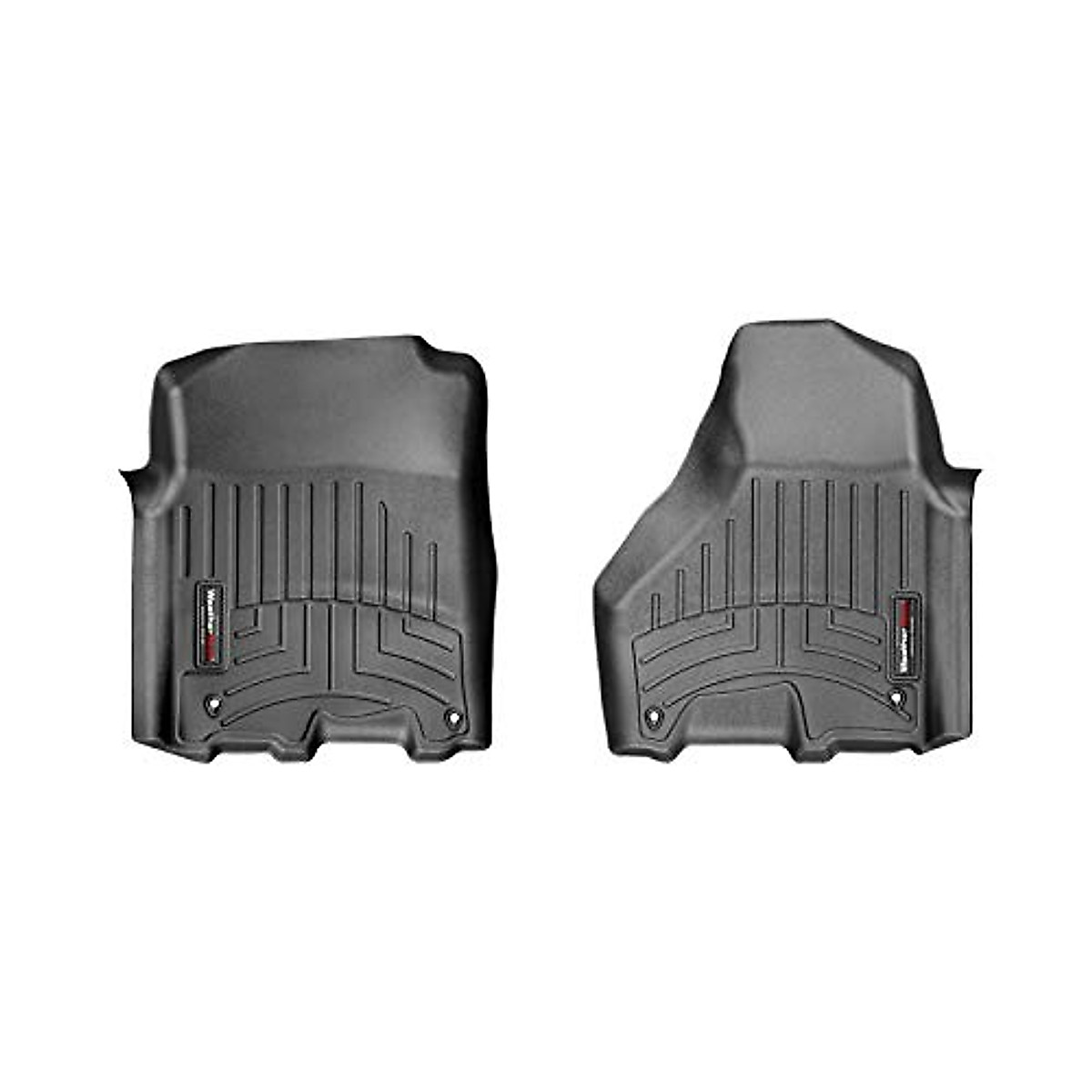 WeatherTech Custom Fit FloorLiners for Ram Truck 1500, Ram 1500, Ram 2500/3500-1st Row (444781), Black