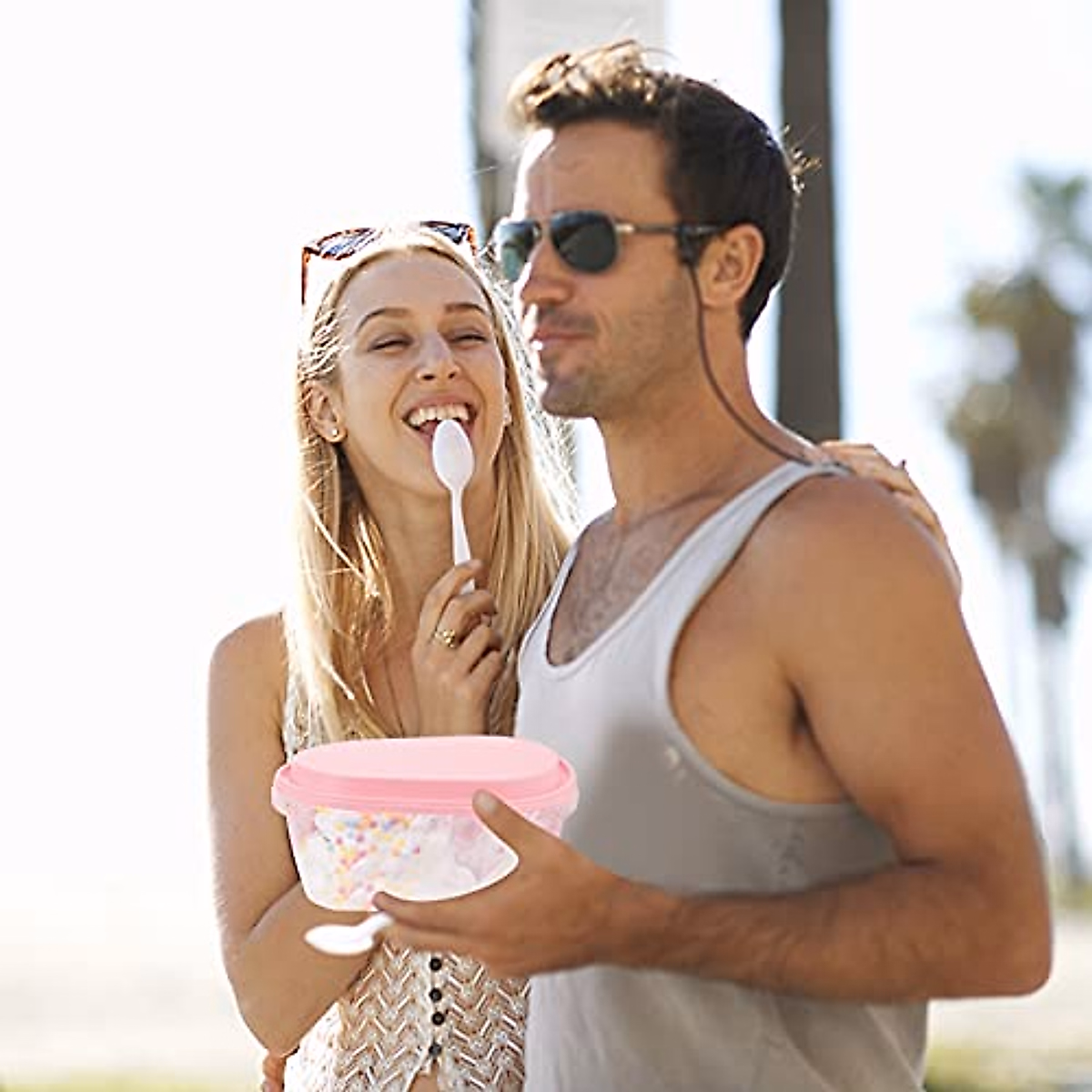 YARNOW 2pcs Ice Cream Storage Containers with Lids Homemade Ice Cream Tubs Oval Freezer Containers Storage Freezer Container Cake Boxes for Home Kitchen Pink