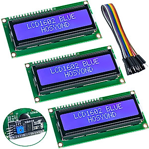 Hosyond 3pcs I2C IIC 1602 LCD Display Module 16x02 LCD Screen Module for Arduino Raspberry Pi