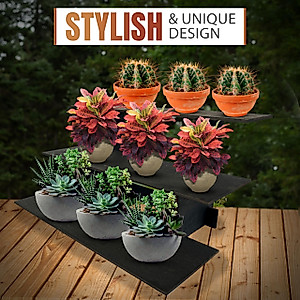 3-Tier Straight Retail Table Display Stand with Shelves | 3 Step Straight Display Rack for Counter Top, Craft Shows, Farmers Market, Trade Shows, Pop ups, Soap Display, Candles, Tumblers, Cups