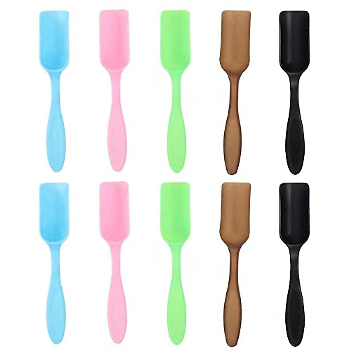 Qioly 10 PCS Plastic Mini Gardening Shovel Spoons Soil Scoops, Cultivation Digging Transplanting Tools for Succulents Potted Flowers, Bath Salt Spoons/ Washing Powder Scoops/ Loose Tea-Leaf Scoops