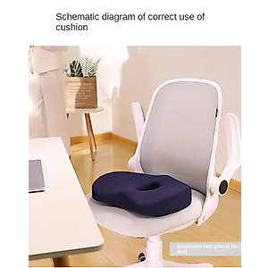 LIONICE Premium Soft Hip Support Pillow - 2023 New Soft Hip Support Butt Cushion Seat for Desk Chair, Ergonomic Memory Foam Office Computer Chair Seat Cushion, Car Seat Cushion Pad for Driver (Grey)
