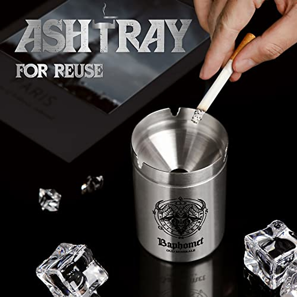 MASPRIV Gothic Scented Candle for Men - Rich Manly Scents, 50+ Hours Burn Time, Stainless Steel Tin with Popular Designs. Ideal Gift for Him(Oud Minerale)