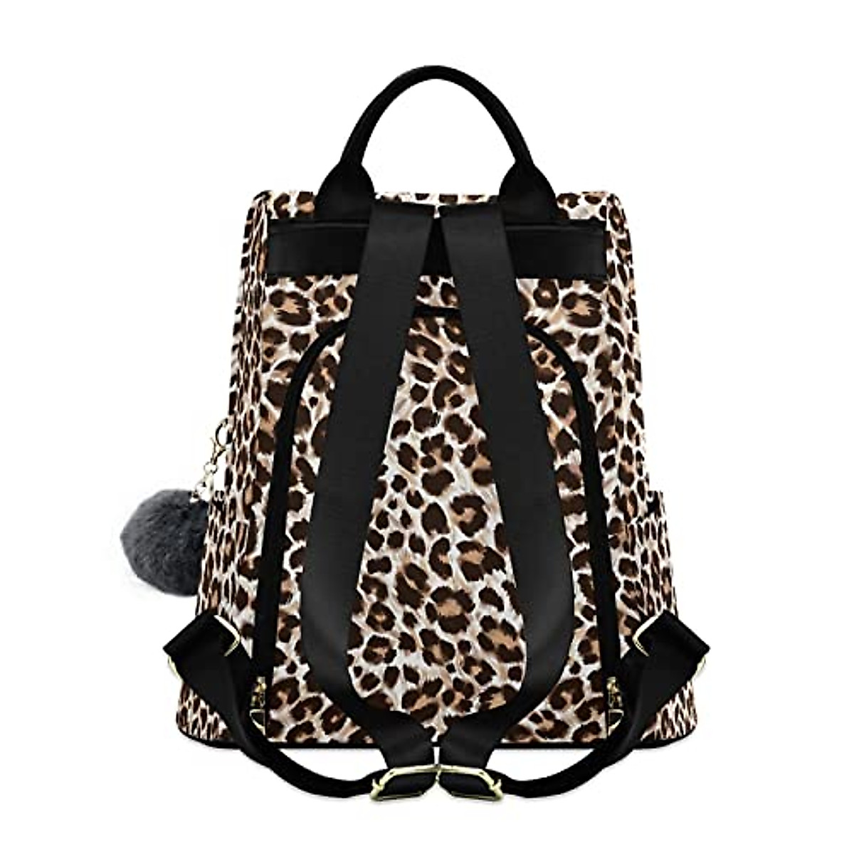 SUABO Leopard Cheetah Print Animal Custom Backpack Purse for Women, Anti Theft Personalized Name Shoulder Bag Fashion Ladies Travel Bags