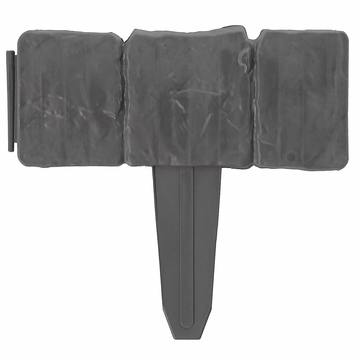 Gardenised Cobbled Stone Style Outdoor Lawn Edging Gate 10pk Interlocking Stakes, Gray