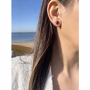 LE VIAN 2 Carat Chocolate Smoky Quartz Oval Stud Earrings for Women in 925 Sterling Silver with Rose Gold Plating and Push Back