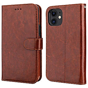 Bocasal iPhone 11 Wallet Case with Card Holder PU Leather Magnetic Detachable Kickstand Shockproof Wrist Strap Removable Flip Cover for iPhone 11 6.1 inch (Brown)