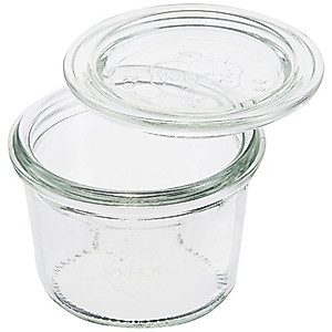 ラセラヌー(Rasalhanut) WE-080 Weck Mold Shape Glass Canister, 2.7 fl oz (80 ml)