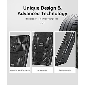 SOiOS for Samsung Galaxy A53 5G Case: Military Grade Drop Proof Protection Cover with Kickstand | Matte Textured Rugged Shockproof TPU | Protective Cell Phone Case for Galaxy A53 5G Phone