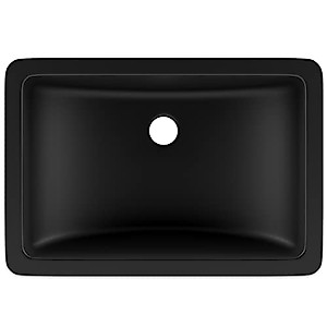 Lexicon Quartz Composite Rectangle Vanity Sink - Black