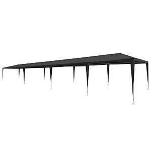 Party Tent,Outdoor Gazebo, Hardtop Gazebo,Backyard Gazebo,Garden Gazebo,Camping Gazebo,UV and Water Resistan,for Parties,Wedding,Outdoor Events,BBQ,9.8'x39.4' PE Anthracite