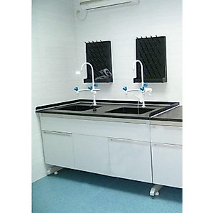 INTBUYING Bottle Drying Rack Pegboard Wall Mounted Desk Black 52 Pegs Removable PP Glassware Drying Draining Rack Education&lab Cleaning Equipment