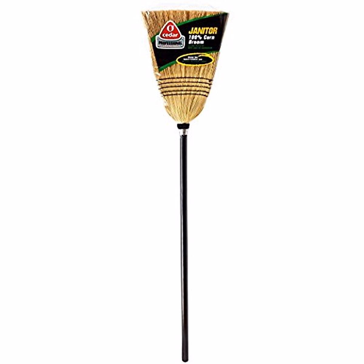 O-Cedar Heavy Duty Commercial 100% Corn Broom with Solid Wood Handle (Pack - 3)
