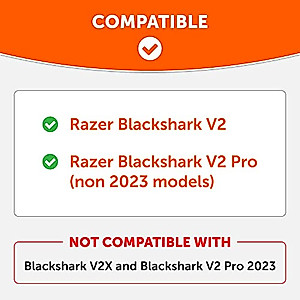 WC Freeze Blackshark - Cooling Gel Earpads for 2020-2022 Razer Blackshark V2 & V2 Pro (Does Not Fit 2023 Model) by Wicked Cushions - Boost Comfort, Thickness, & Sound Isolation | Black