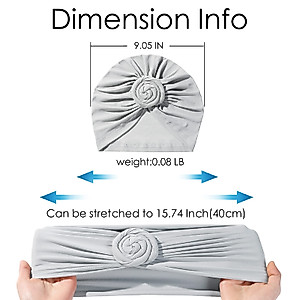 Stretch Turban Hats for Women - African Knot Headwraps Soft Pre Tied Bonnet Hair wrap Pretied for Black Women