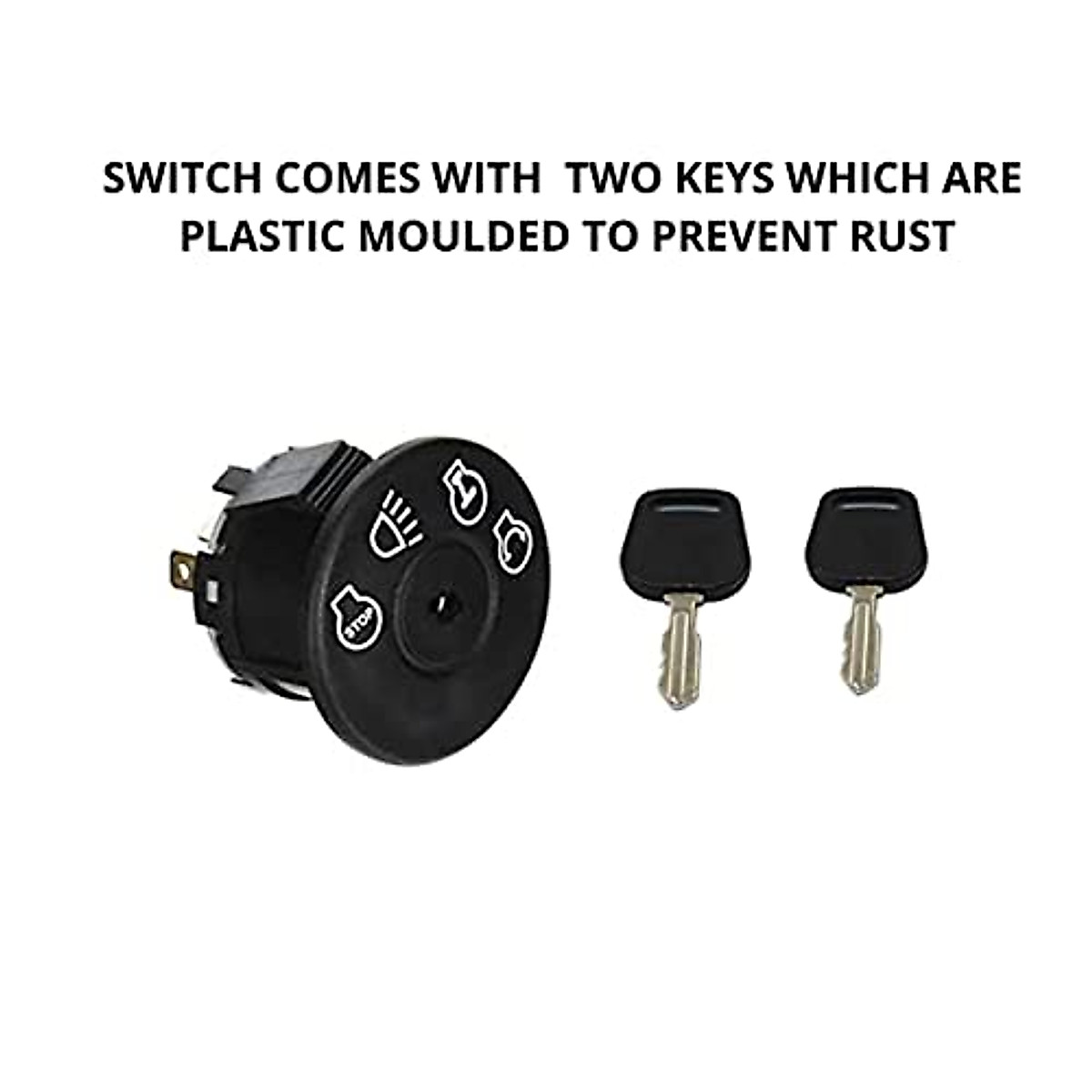 VIRTIONZ MWIRE Ignition Switch with Two Keys Replacement CompatibleReplacement for Husqvarna 532175566 || 175566 || for Riding Lawn Mowers