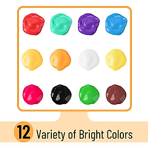 Mr. Pen- 3D Fabric Paint Set, 12 Colors, 0.67 oz, Puffy Paint for Fabric, 3D Paint, Puff Paint for Clothing, T-Shirt Paint, Puffy Paint for Crafts, Puffy Fabric Paint, Fabric Paint for Clothes