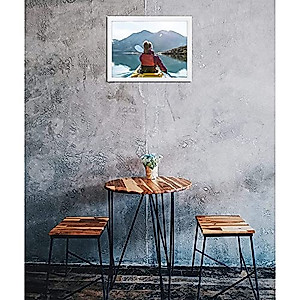 Golden State Art, 16x20 Picture Frame Made of Solid Pine Wood And Hd Tempered Glass - Horizontal And Vertical Wall Display, 1 Pack, White