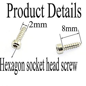 Pro Bamboo Kitchen 120pcs Cap Head Hex Socket Self Tapping Screws M2x8mm Nickel Plated
