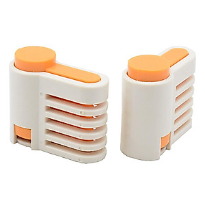 2PCS DIY Cake Slicer, Stratification Auxiliary, Bread Slice, Toast Cut, 5 Layers Leveler Slicer, Kitchen Fixator Tool (2, Orange)