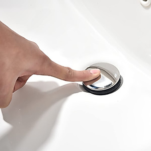 PHICHI Chrome Bathroom Faucet Waterfall Single Handle 1 or 3 Hole Faucet, Commercial Modern Lavatory Tap with Pop-up Drain and Deck Plate