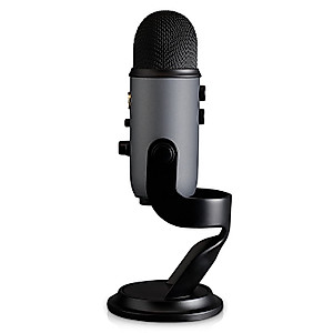 Blue Yeti USB Microphone for Recording, Streaming, Gaming, Podcasting on PC and Mac, Condenser Mic for Laptop or Computer with Blue VO!CE Effects, Adjustable Stand, Plug and Play - Slate