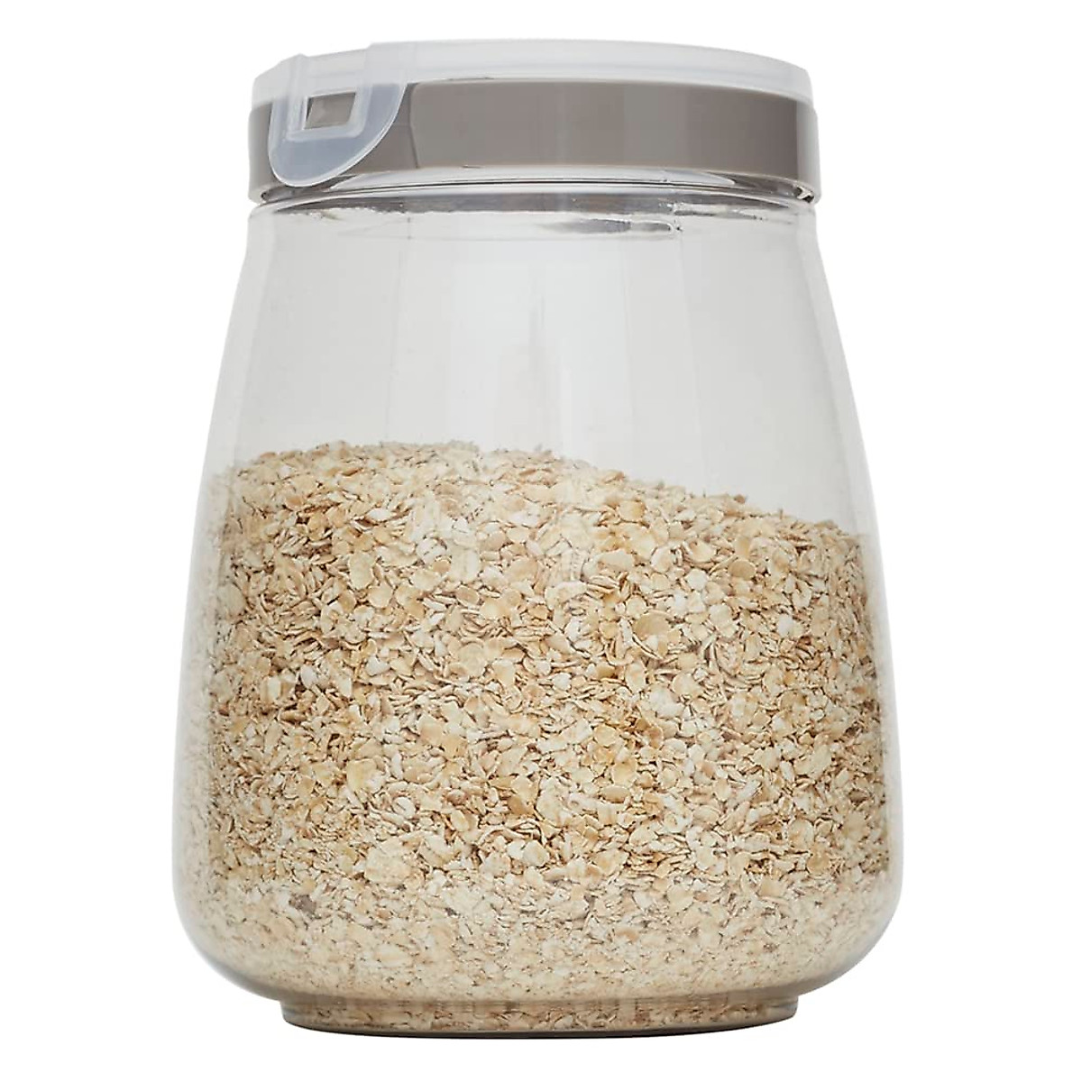 Home Basics 64 oz. Clear Flip-Top Storage Container Organize a Variety of Dry Goods | Versatile Food Storage Solution for Kitchen Organization and Pantry Management