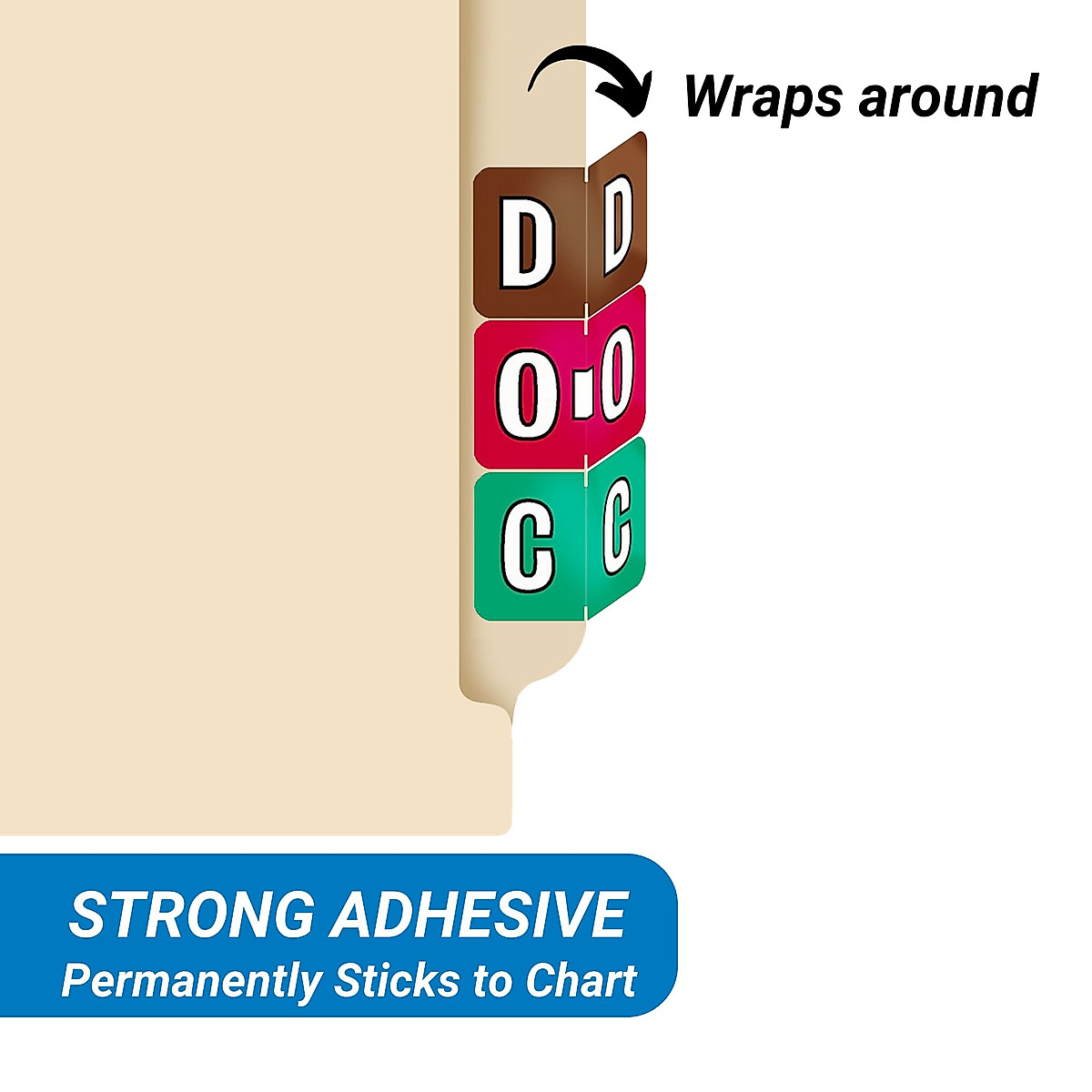 Doctor Stuff - File Folder Labels, Alphabet Letter M, Colwell Jewel Tone - COAM Series Compatible Alpha Stickers, Teal, 1" x 1-1/2", 225 Labels per Package