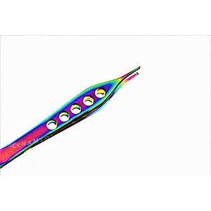 1X2 RAT TOOTHED ADSON TISSUE FORCEPS 4.75 inches 2PCS TITANIUM RAINBOW PREMIUM DISSECTING GERMAN GRADE CYNAMED