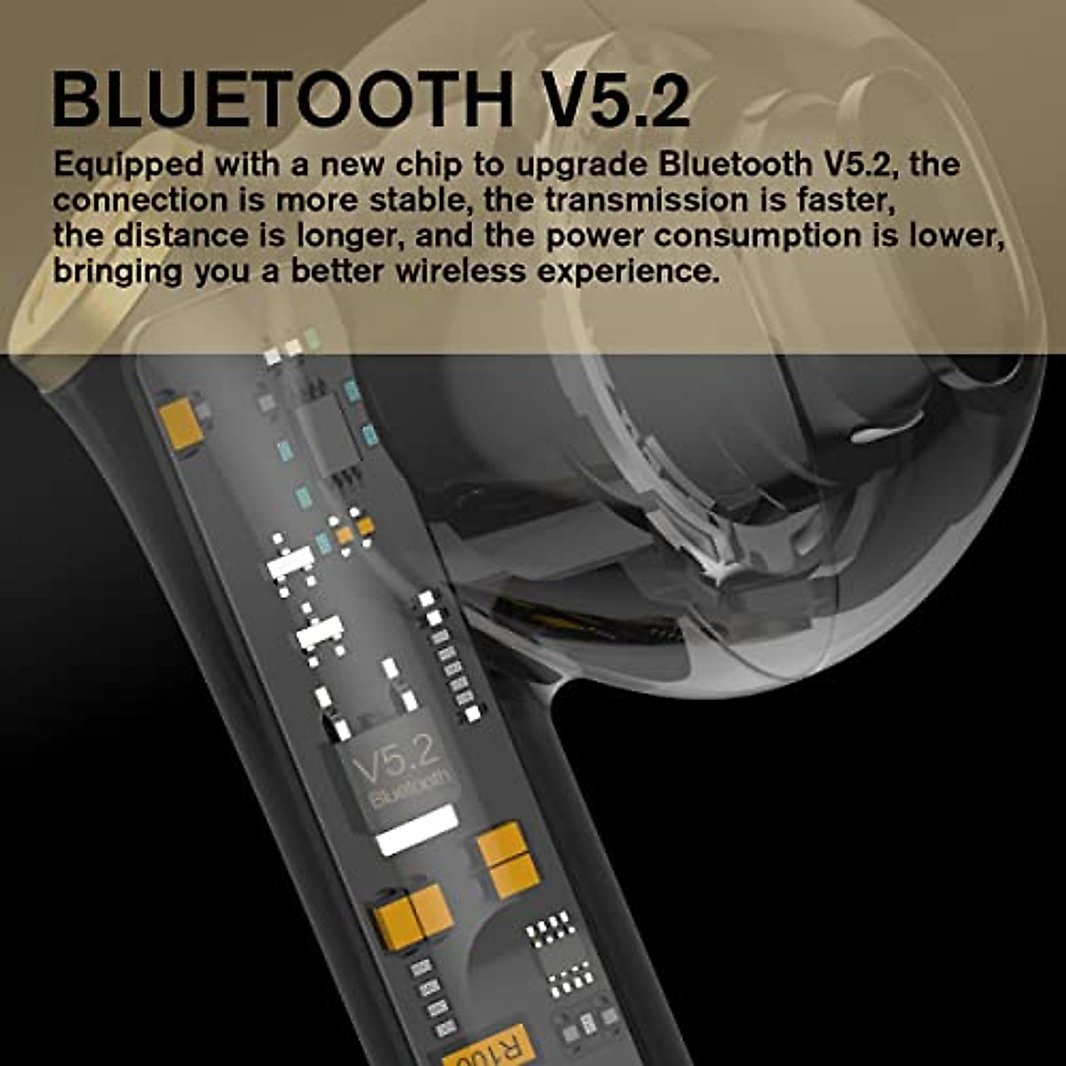 iKF Find Air4 Wireless Earbuds Bluetooth 5.2 Headphones with Charging Case Stereo Sound Touch Control Waterproof Built-in mic in-Ear Earphones 25-30 Hours for Sport Compatible iOS/Android White…