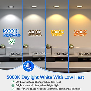 VOLIVO BR30 LED Bulbs 12 Pack, Dimmable Flood Light Bulb,5000k Daylight Light Bulbs, 9W Equivalent 65W Incandescent Blubs,800 Lumens, E26 Base, CRI 80,Recessed Light Bulb for Ceiling,Kitchen