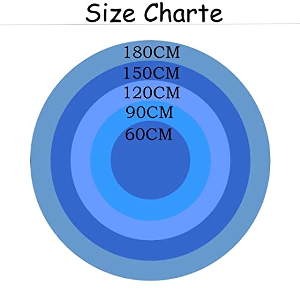 ZSSZO Living Room Modern Abstract Round Rug Pad 6 Feet Blue Marble Pattern Print Large Throw Area Rugs Washable Artistic Floor Mats for Bedroom Sofa Balcony