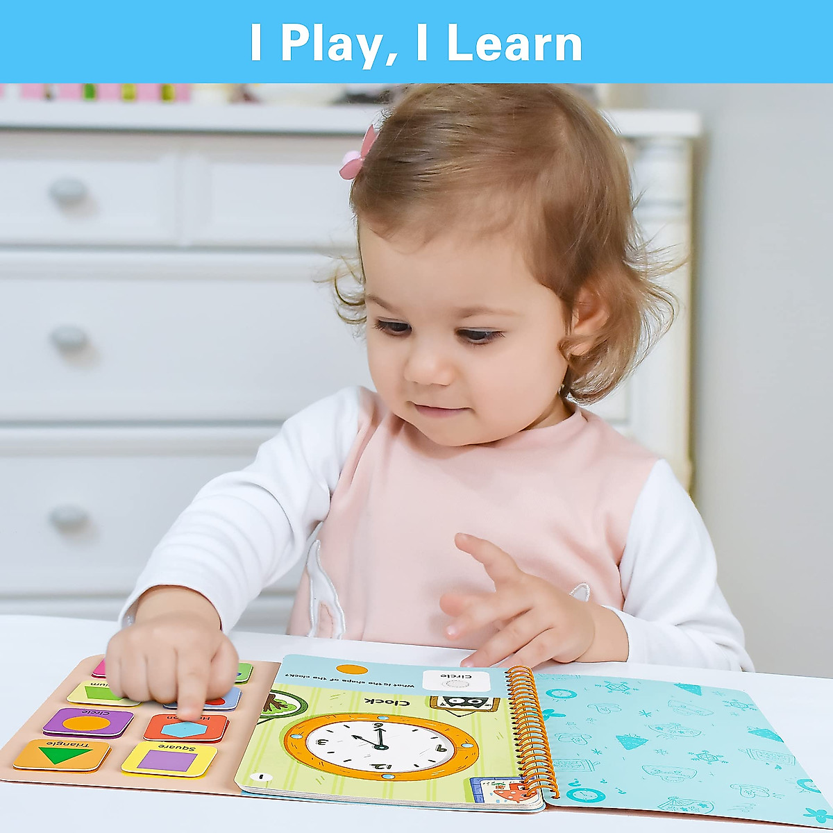 iPlay, iLearn 4pcs Kids Busy Learning Books, Preschool Learning Activity Busybooks, Autism Sensory Educational Toys, Toddler Quiet Montessorri Toy, Birthday Gifts for Age 3 4 5 6 Boy Girl Kindergarten