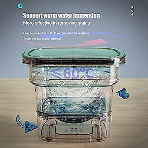 KUKIXO 4.5L Mini Apartment Washing Machine, Portable Washer and Dryer Combo,Blue Ray Sterilization Lavadora Small Foldable Laundry Machine with Drain Basket,for Socks Underwear Bucket Home Washer