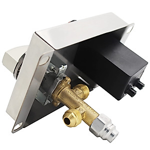 MOFLAME 5.98"x3.58" Inch Propane Gas Fire Pit Control Panel with Safety Flame Failure Valve and Thermocouple Ignition Knob Assembly Kit Max 50000BTU