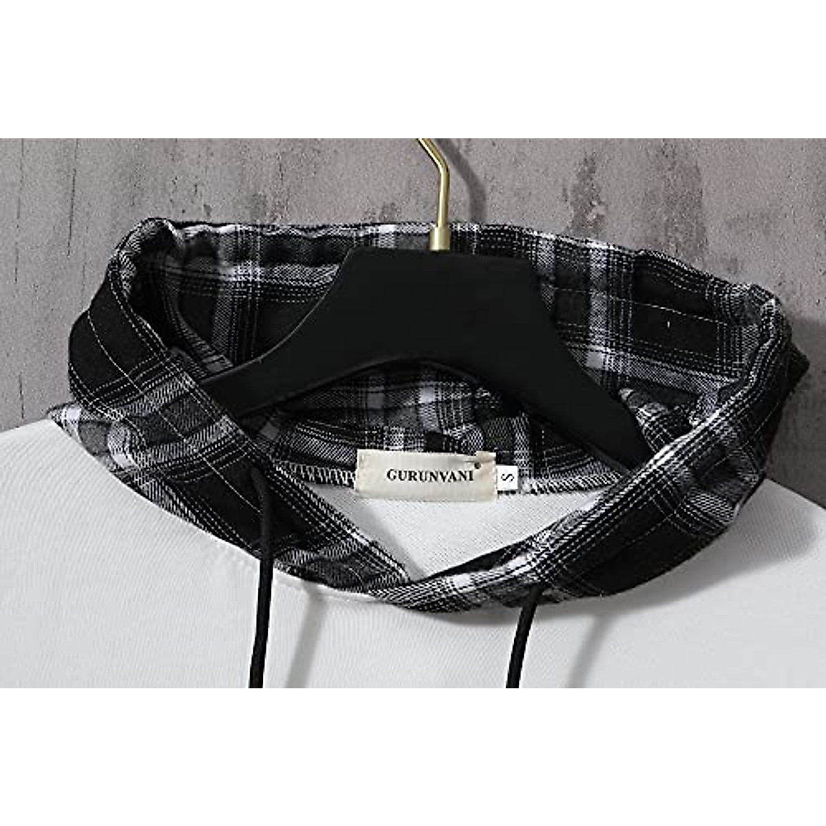 GURUNVANI Japan Style Patchwork Hoodies Men Characters Streetwear Hoodie Men Sweatshirt Medium