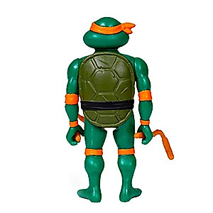 Super7 Teenage Mutant Ninja Turtles Michelangelo 3.75 in Reaction Figure