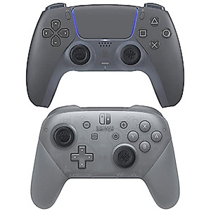 9CDeer Performance Joystick Analog Stick Thumb Grips Set of 6 Compatible with PS5, PS4, Xbox Series X/S Xbox One, Switch Pro Controller Black & White