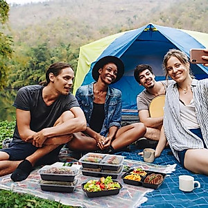 Ginzeca Meal Prep Containers Reusable[50Pack] 28oz Food Storage Containers with Lids, Thickened Leakproof To Go Food Containers, BPA-Free, Safe Storage of Food, Stackable, Microwave and dishwasher