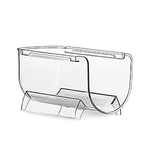 Set of 6 Wine and Water Bottle Organizer, Stackable Plastic Wine Rack Holder for Pantry, Kitchen, Fridge, Ideal Storage for Wine, Soda, Pop and Beer, Clear