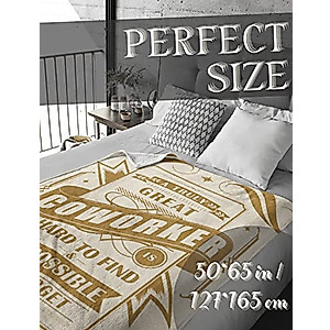 InnoBeta Coworker Employee Colleague Appreciation Gifts Flannel Fleece Blankets Throws, A Truly Great Coworker, Leaving Farewell New Job Presents for Men/Women/Boss (50"x 65") - Yellow