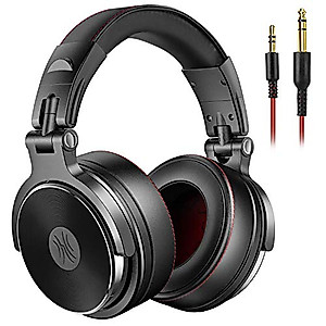 OneOdio Hi-Res Over Ear Headphones for Studio Monitoring and Mixing, Sound Isolation, Protein Leather Earcups, 50mm Driver Unit, Wired Headphones for AMP Guitar Keyboard (Pro-50)