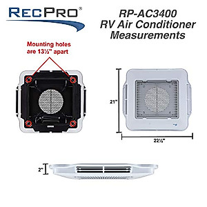 RecPro RV Air Conditioner Low Profile 13.5K Non-Ducted | Heating or Cooling Option | RV AC Unit | Camper Air Conditioner | (Black)