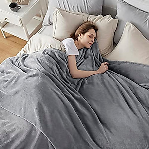 Bedsure Fleece King Size Blankets for Bed Grey - Bed Blanket King Size Soft Lightweight Plush Cozy Fuzzy Luxury Microfiber, 108x90 inches