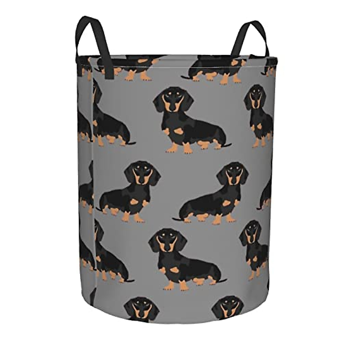 Dachshund Weiner Pet Dogs Printed Laundry Baskets, Round Storage Bins, Organizers, Storage Baskets For Toys And Clothes