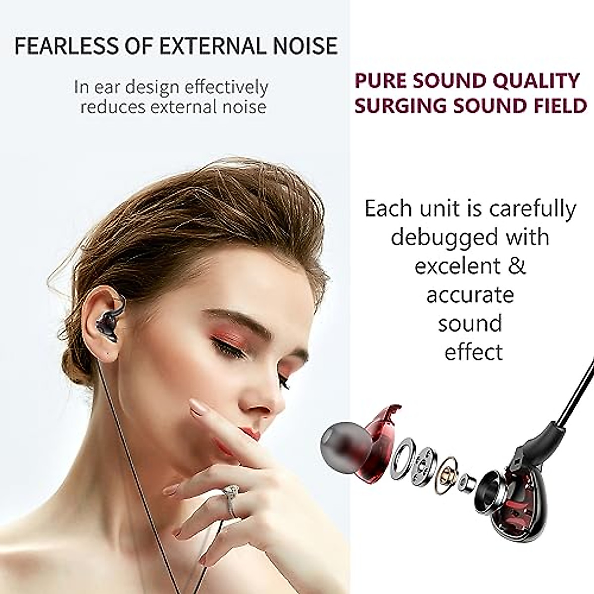 OYEALEX Neckband Bluetooth Headphone, Wireless Earbuds in-Ear Noise Cancelling HiFi Stereo Clear Headsets, LED Screen Display, Waterproof, Built-in Microphone for Phone Call Music(Grey)