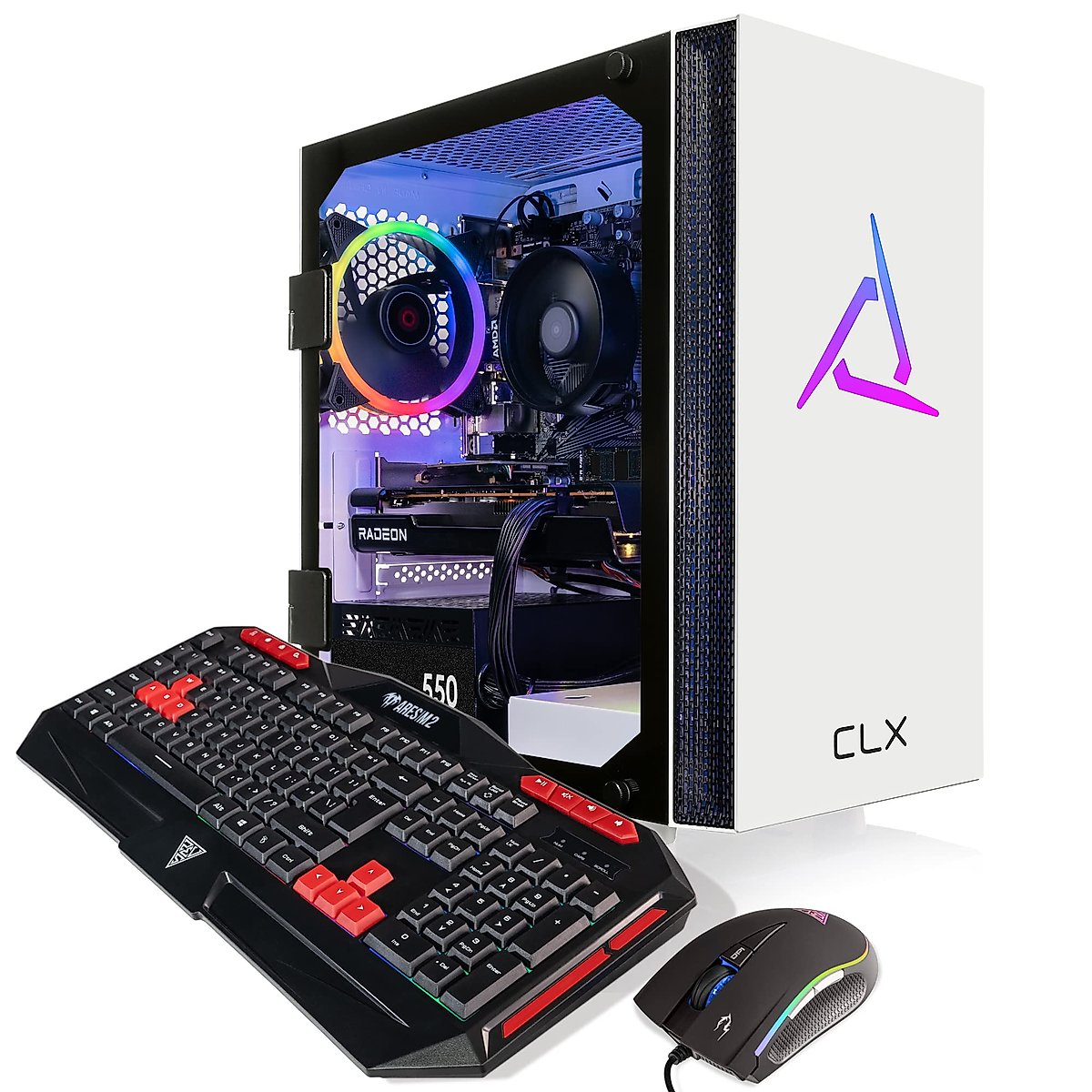 CLX SET TGMSETRXM2508WM Gaming Desktop Computer - AMD Ryzen 5 5600 Hexa-core [6 Core] 3.50 GHz - 16 GB RAM DDR4 SDRAM - 1 TB M.2 PCI Express NVMe SSD - Micro Tower - White