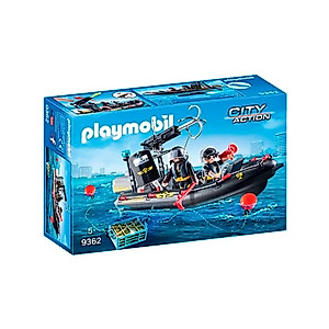 Playmobil Tactical Unit Boat, Multicolor