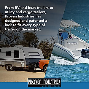 Proven Industries Model 2516-B Trailer Lock, Fits 2 5/16-Inch Bulldog or Ram Trailer Couplers, Made in The USA, (Black)